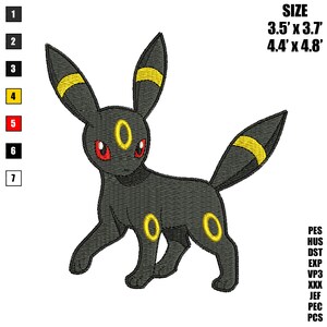 Machine Embroidery Designs Pokemon, Embroidery File Umbreon and ...