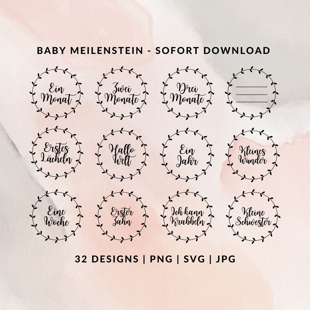 Baby Milestone Plotter File SVG Bundle, Hello World Plotter File for ...