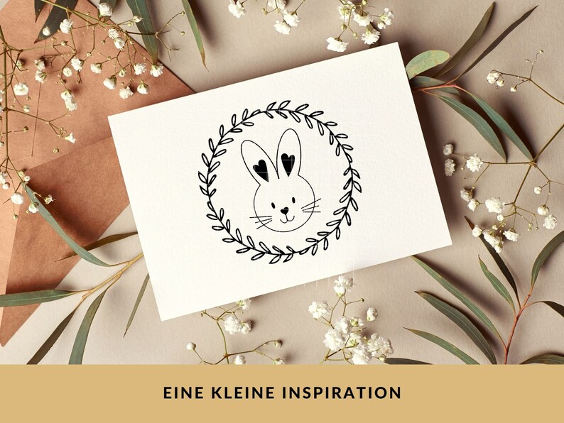 Happy Hasi mit Kranz Plotterdatei in PNG SVG Süßer - Etsy España