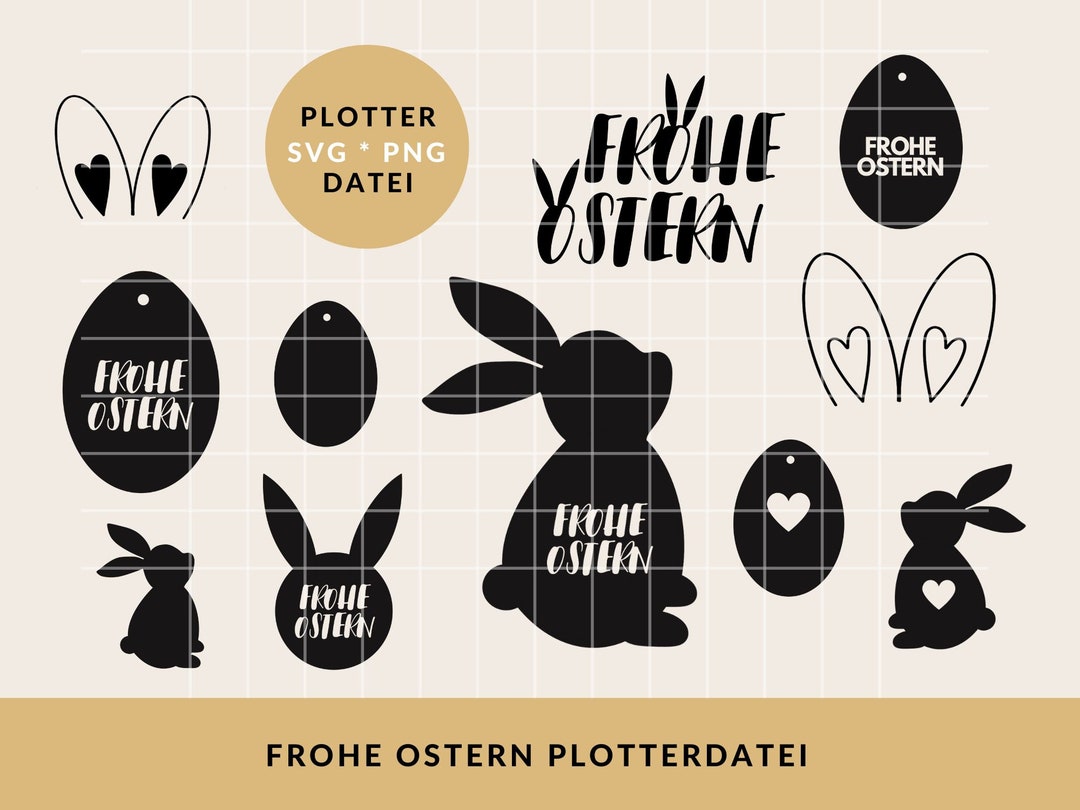 Happy Easter Plotter File SVG PNG | Easter Bunny Plott | Make Easter ...