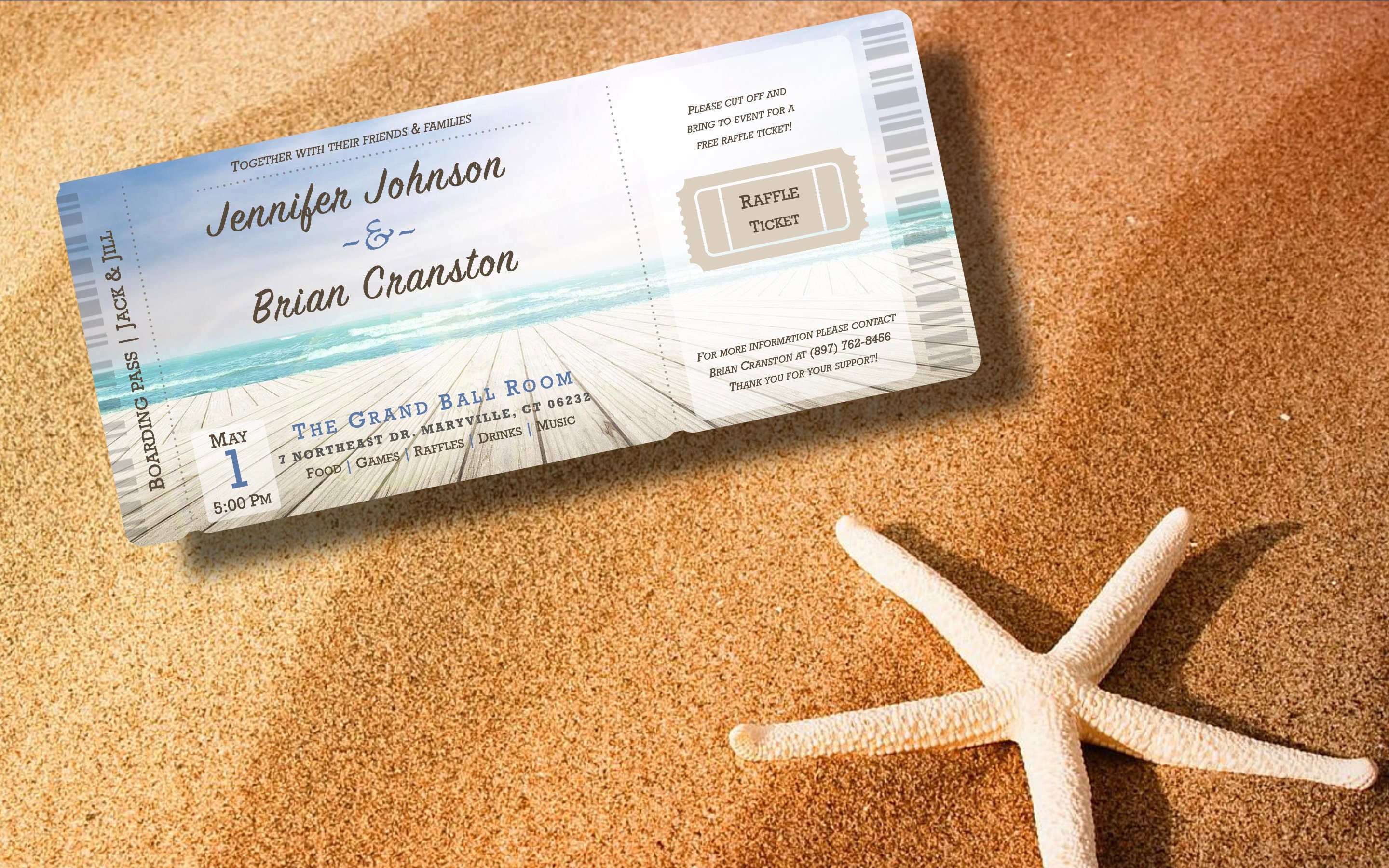 Boarding Pass Event Ticket Template - Etsy