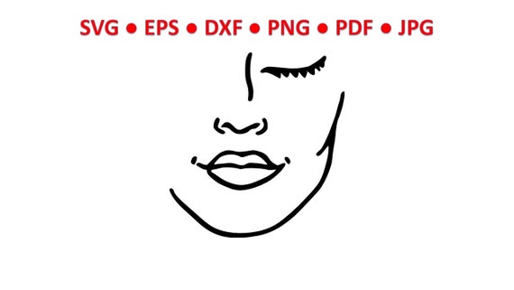Face SVG PNG Dxf Eps Pdf Jpg Html Cricut Silhouette | Etsy