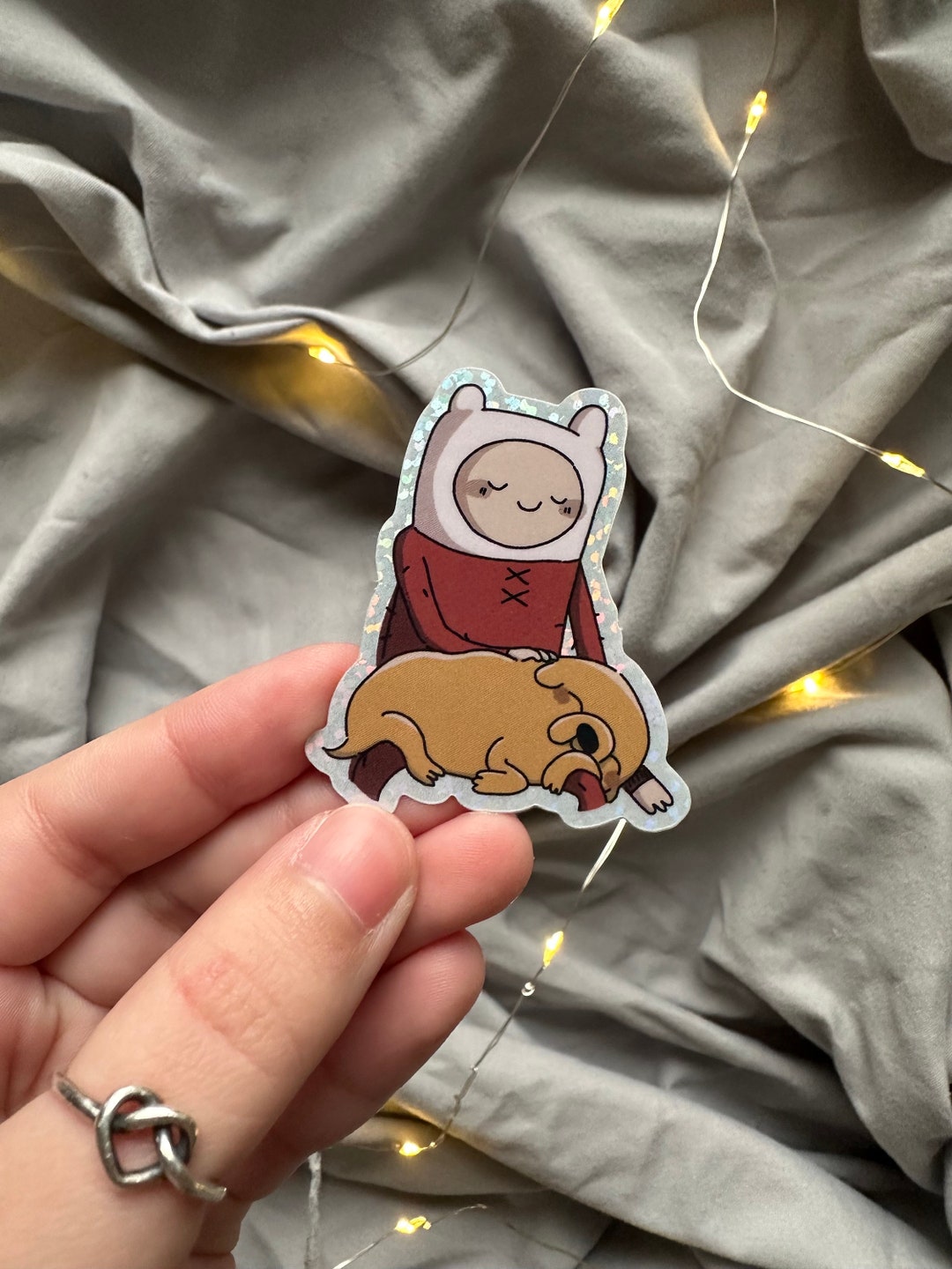 Vinyl Sleepy Finn and Jake Sticker | Stargirllee Water Bottle Journal ...