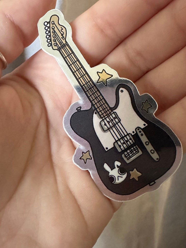 Vinyl Bunny Electric Guitar Telecaster Sticker | Stargirllee Water ...