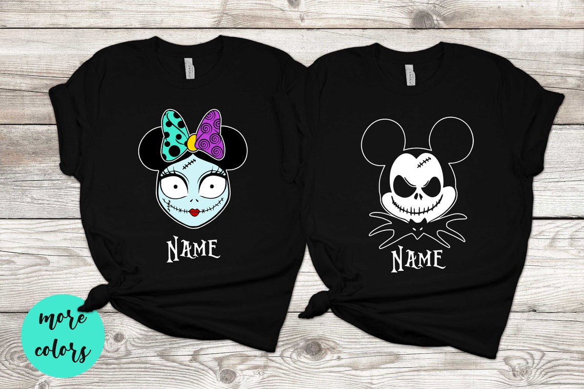 Disney Nightmare Before Christmas Jack and Sally Shirt Disney - Etsy