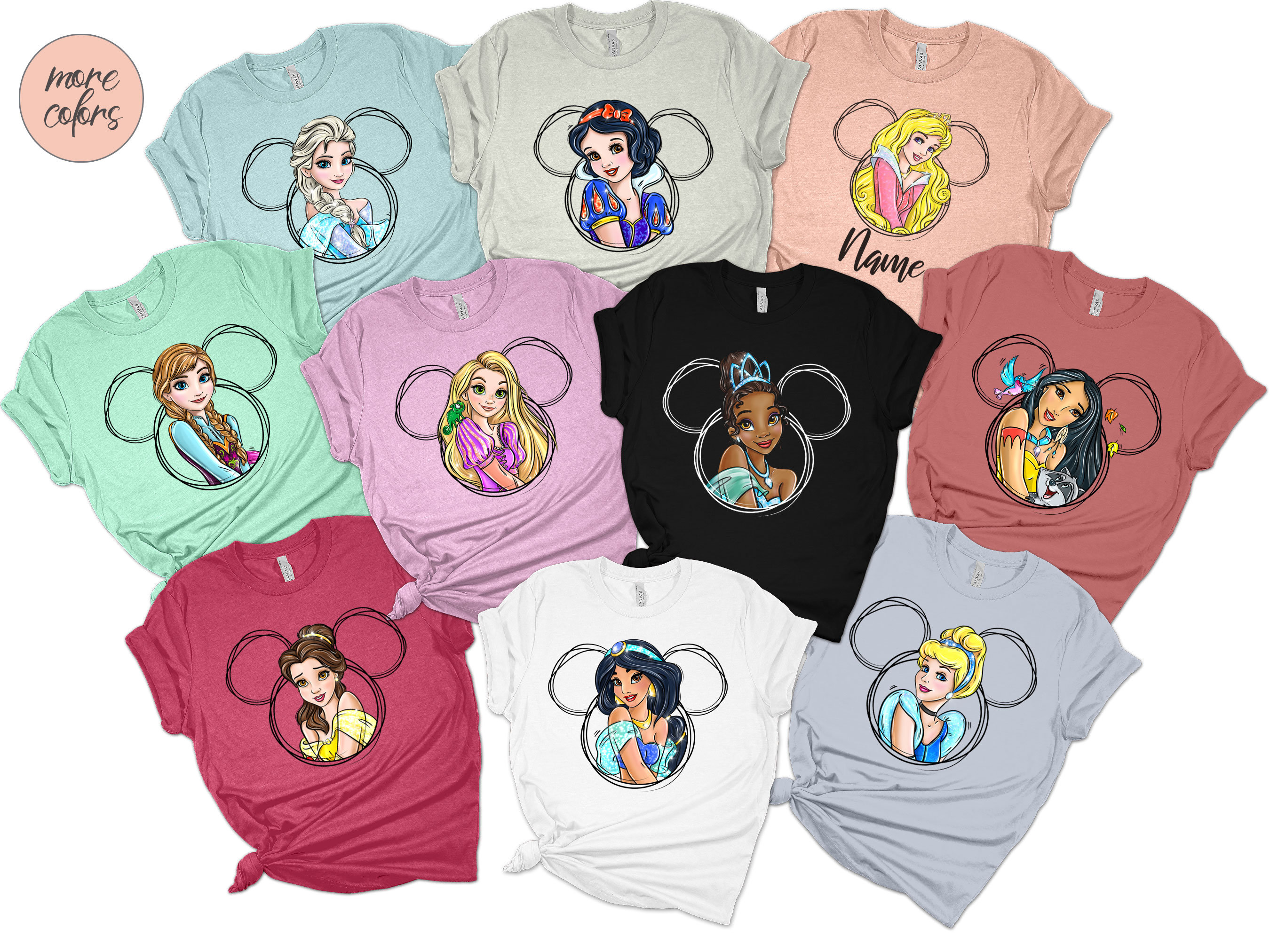 Disney Princess Shirt Custom Name Magic Kingdom Shirt Disney - Etsy
