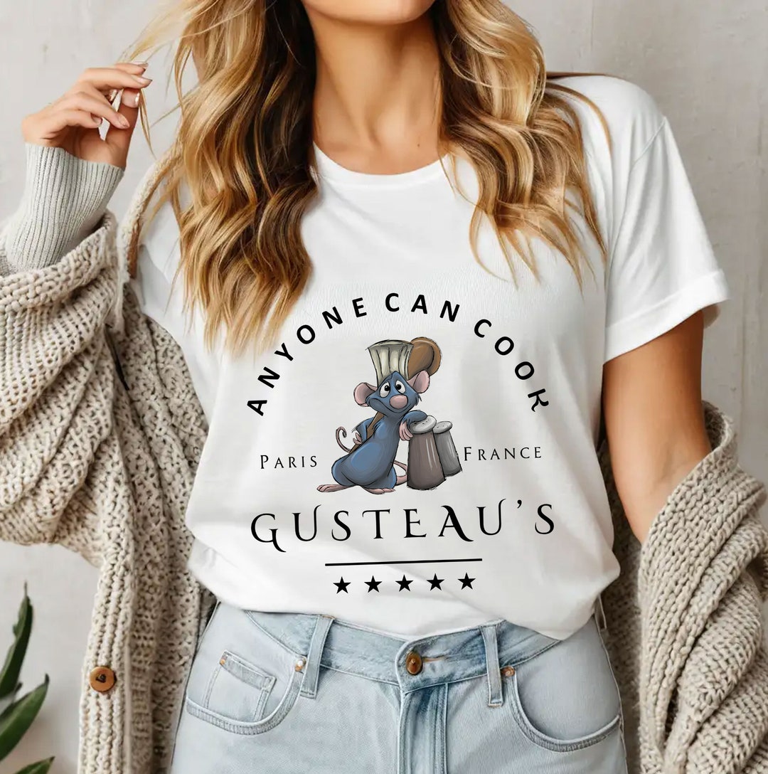 Gusteau's Anyone Can Cook Remy Shirt, Remi Shirt, Disney Shirts for ...