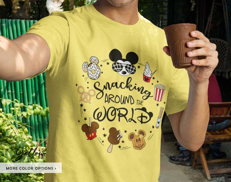 Snacking Around the World Shirt Epcot Shirt Disney Snacks - Etsy