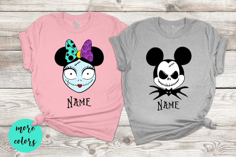 Disney Nightmare Before Christmas Jack and Sally Shirt Disney - Etsy