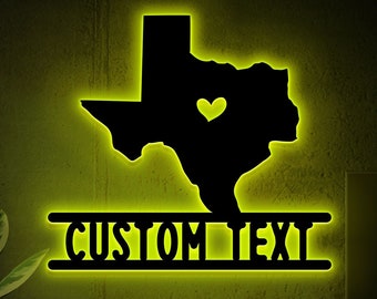 Custom Texas Metal Sign - Etsy
