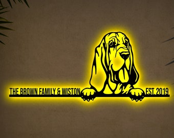 Custom Bloodhound Sign - Etsy