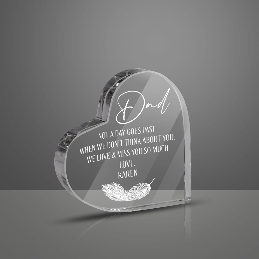 Custom Dad Memorial Heart Memorial Gift Loss of Father Gift - Etsy ...
