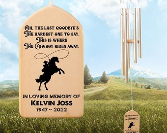 Personalized Cowboy Memorial Garden Stake Cowboy Sympathy - Etsy