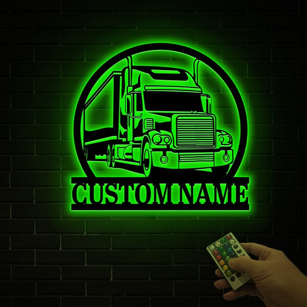 Metal Semi Truck Led Sign - Etsy
