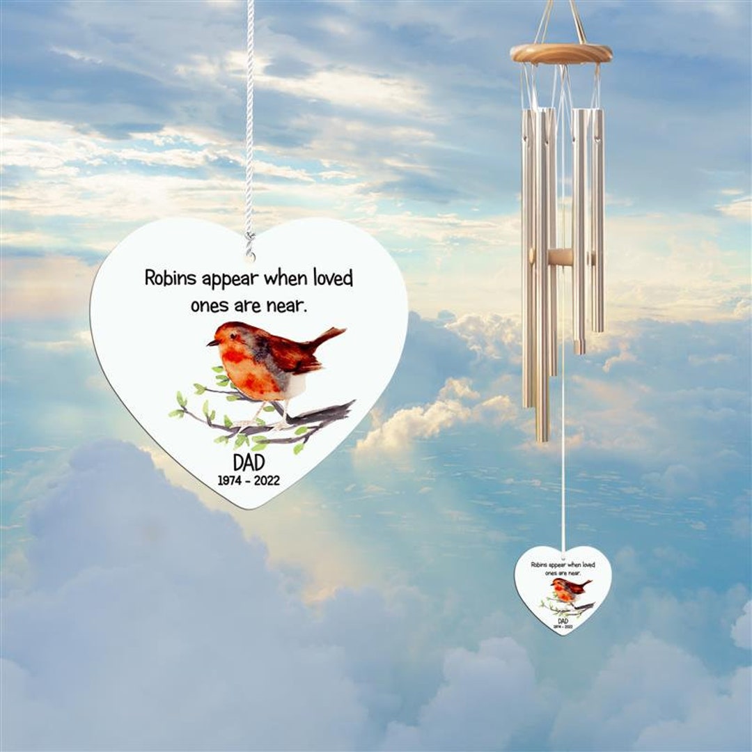 Memorial Wind Chime Robin Wind Chime Robins Appear When - Etsy