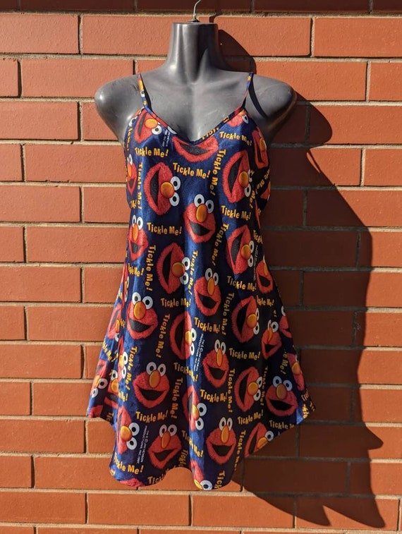 Vintage 90s Sesame Street Elmo Satin Pyjama Nightie and Boxers - Etsy