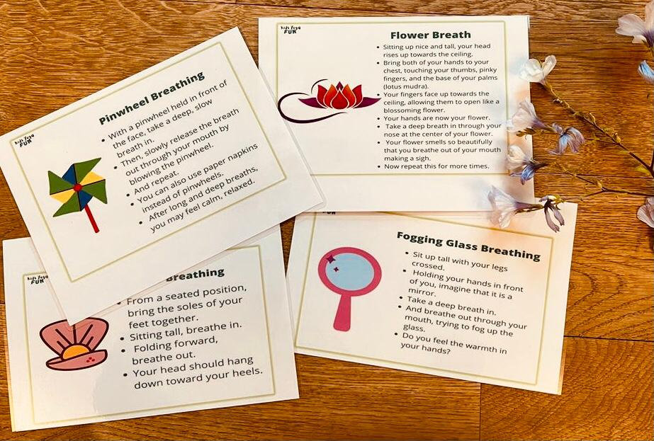 Mindfulness Breathing Cards for Kids / Breathing Exercises for Kids ...