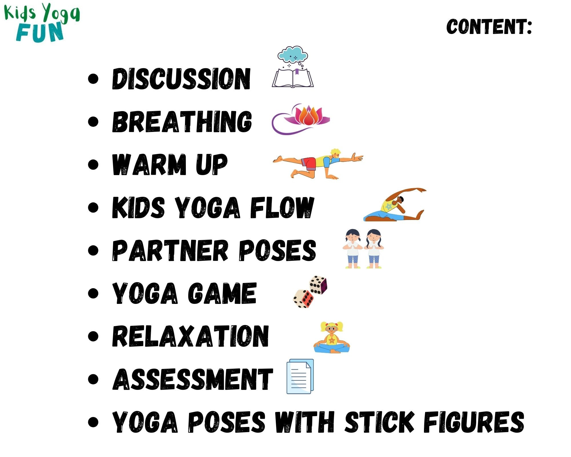 Kids Yoga Lesson Plan - Kindness - Etsy