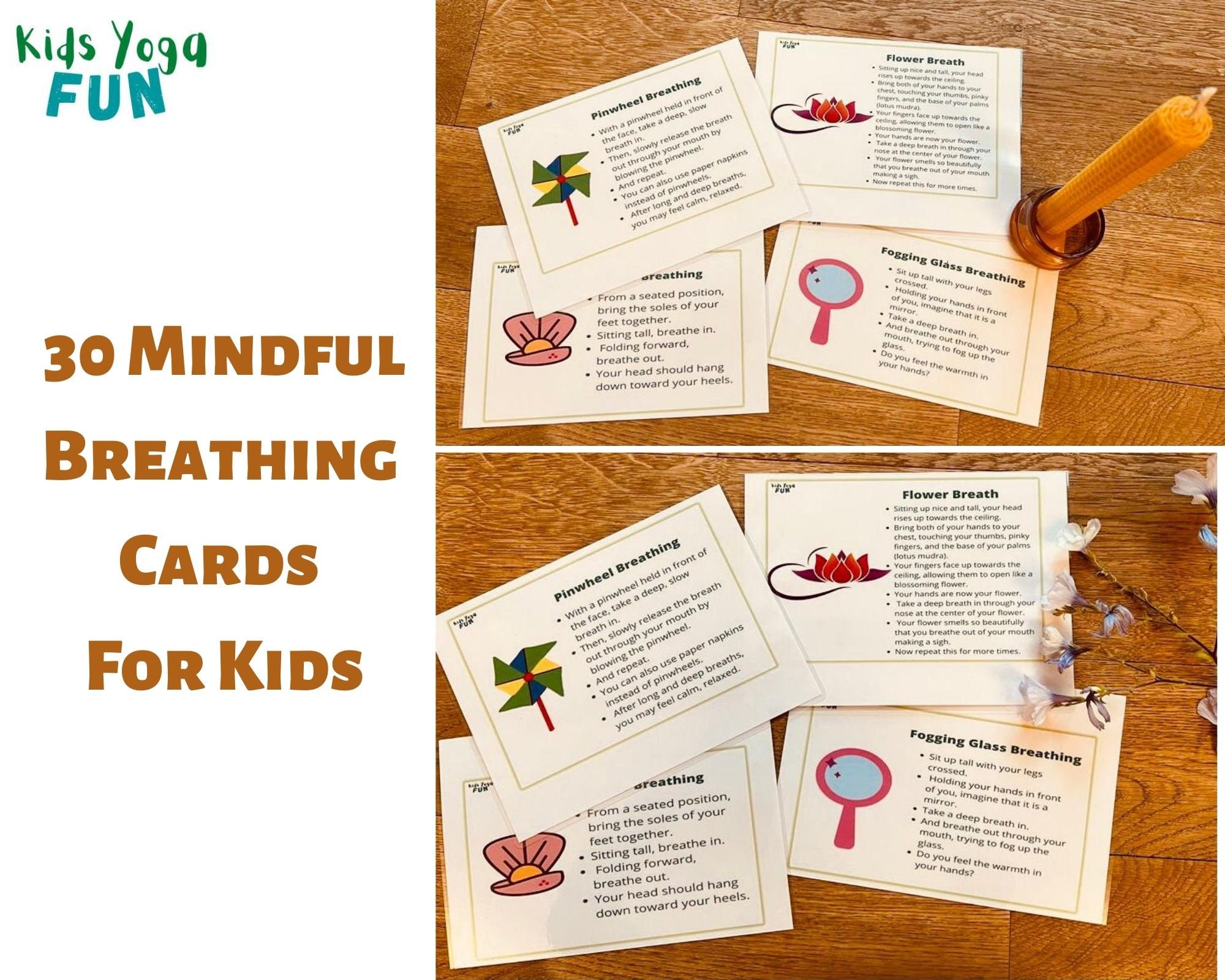 Mindfulness Breathing Cards for Kids / Breathing Exercises for Kids ...