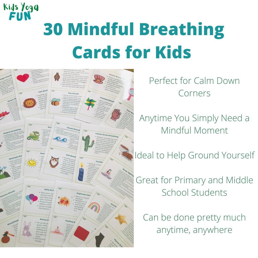 Mindfulness Breathing Cards for Kids / Breathing Exercises for Kids ...