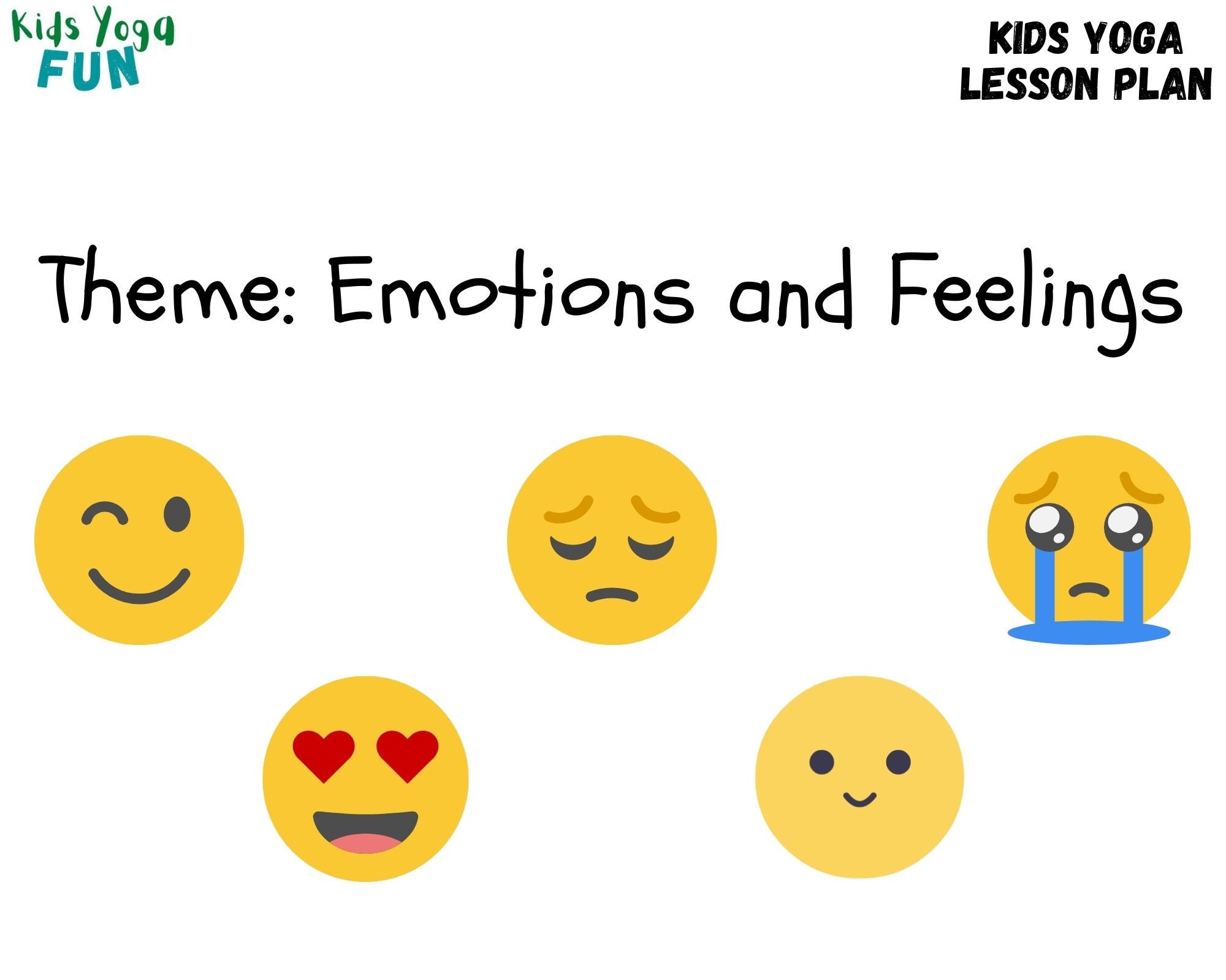 Kids Yoga Lesson Plan - Emotions and Feelings - Etsy