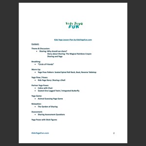 Kids' Yoga Lesson Plan Bundle - Social Skills - Etsy