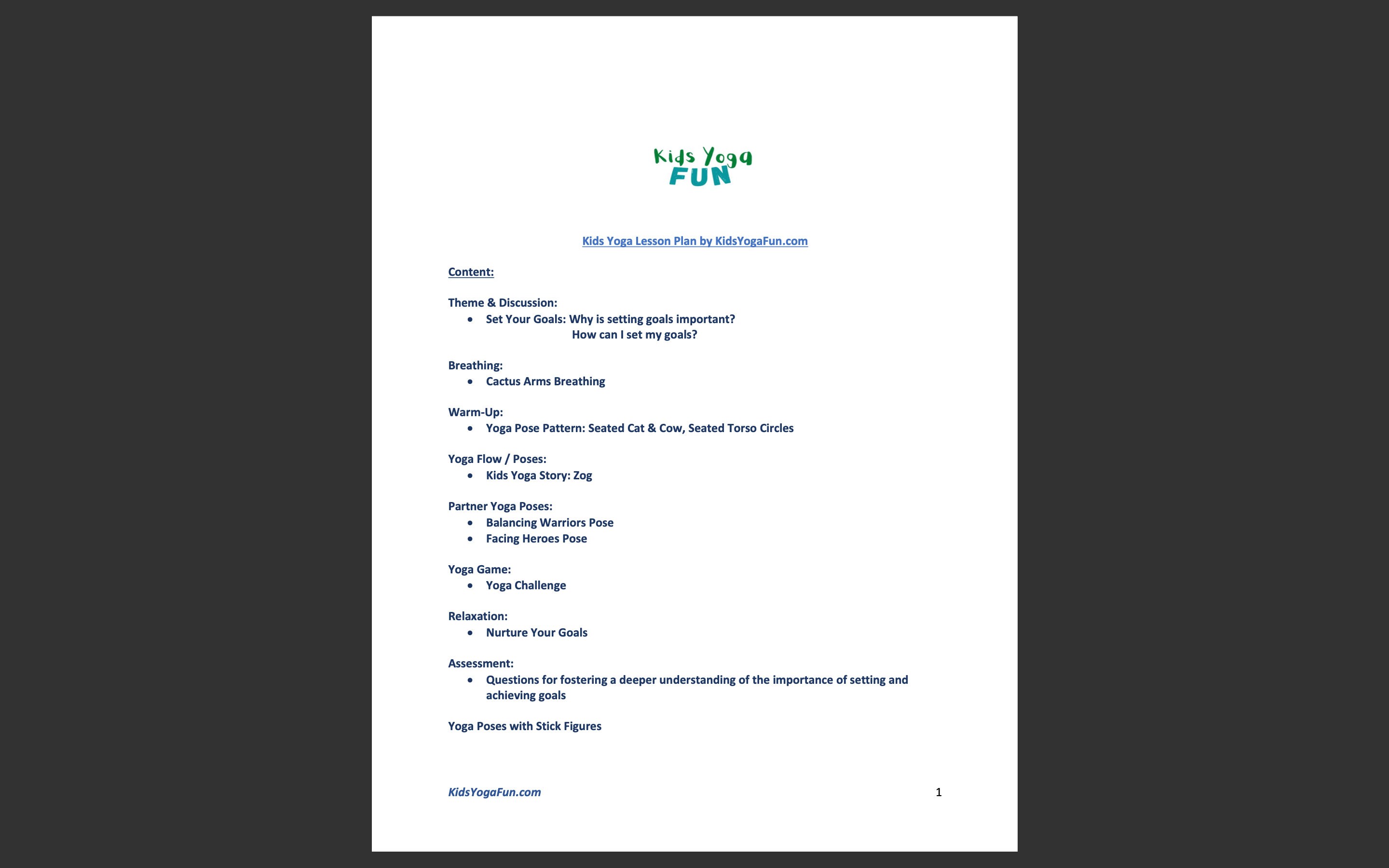 Kids' Yoga Lesson Plan Bundle Intellectual Wellness - Etsy