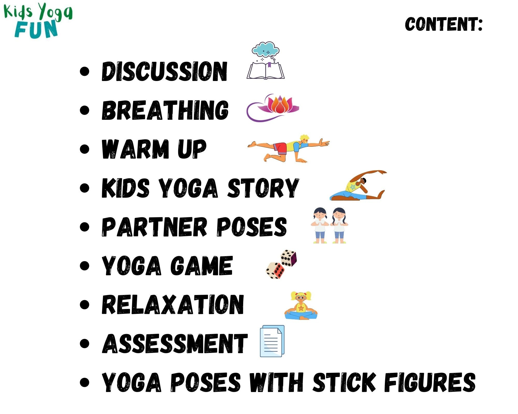 Kids Yoga Lesson Plan - Breath - Etsy