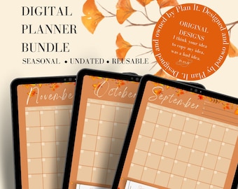 Printable Digital Autumn Daily Planner - Etsy