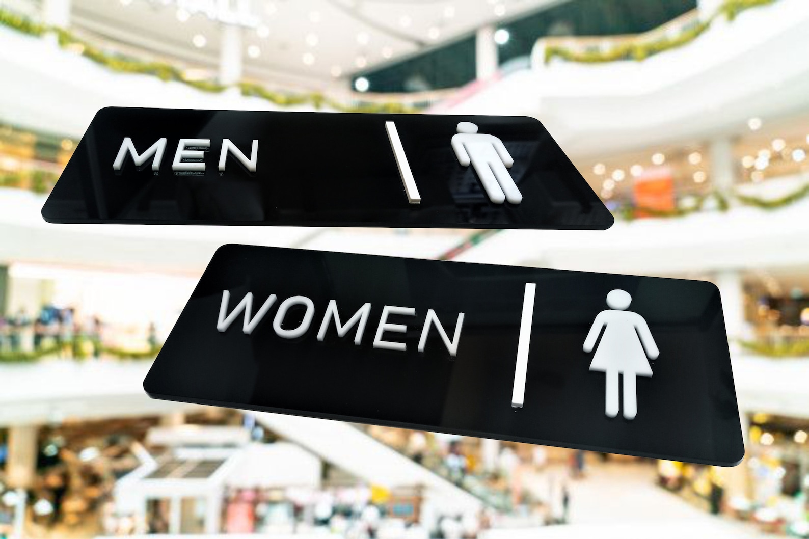 Signo de wc, letrero de wc de hombre damas, letreros direccionales ...