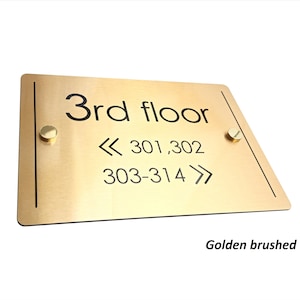 Directional Signs Custom Hotel Sign, Arrow Sign, Hotel Floor Sign ...