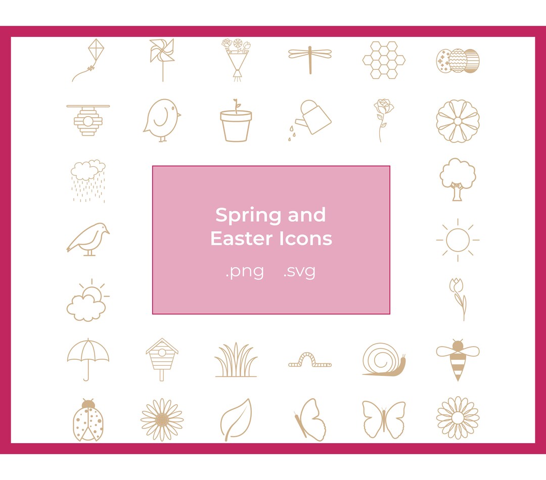 Vectorial Cute Spring Icon Pack Editable Vector (.svg) (.png) Icons to ...