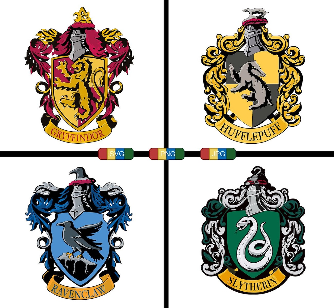 Harry Potter Houses Vectorial Bundle | Gryffindor Slytherin Ravenclaw ...