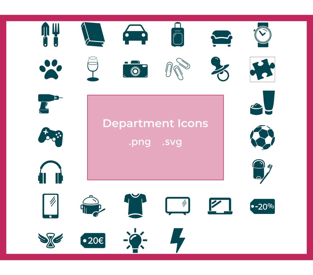 Vectorial Icon Pack for Departments (.svg .png). Department Icons ...