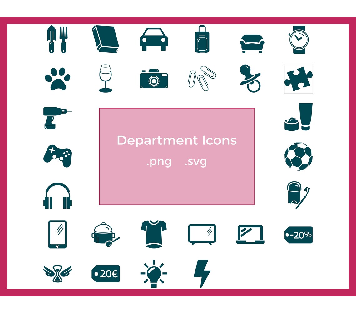 Vectorial Icon Pack for Departments .svg .png. Department Icons ...