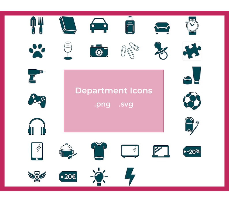 Vectorial Icon Pack for Departments .svg .png. Department Icons ...