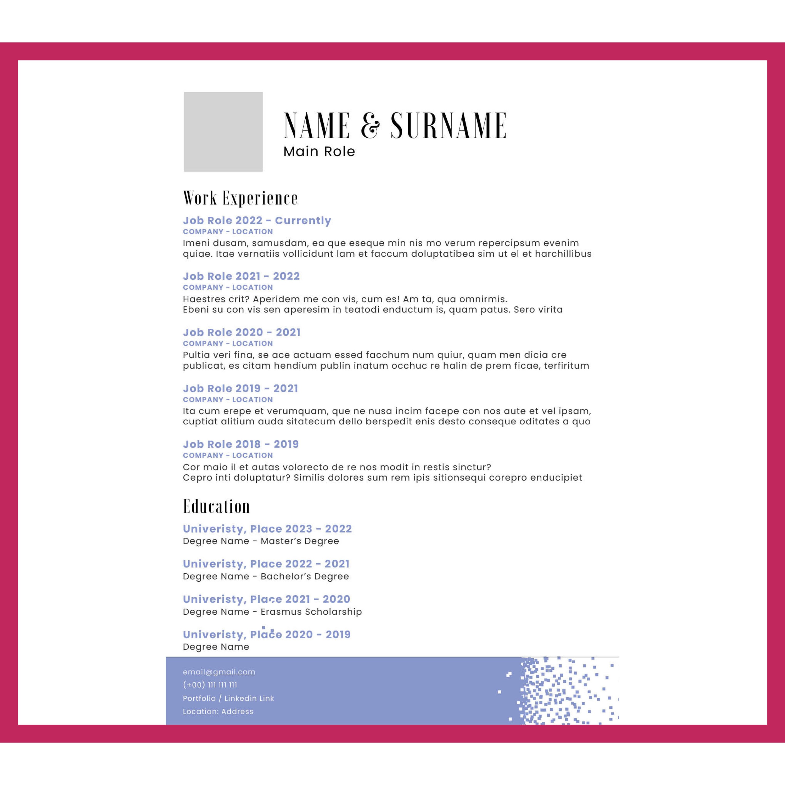 Corporate Cv Template for Lawyers ( .pdf .idml .indd) Download ...