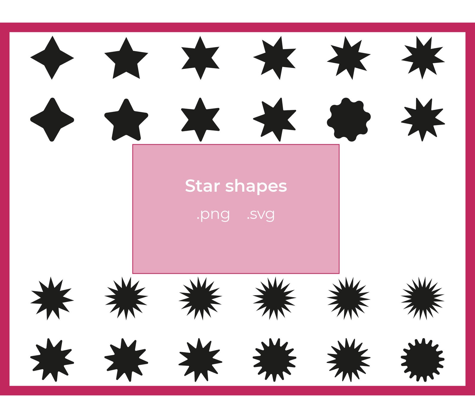 Vectorial Star Shapes Perfect for Cricut Designs. Star Icons for ...