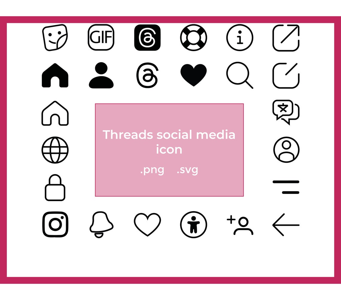 Thread Icon Bundle in Vectorial Format (svg and Png) Social Media Icon ...