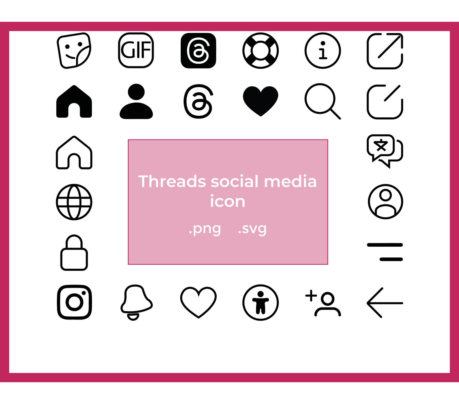 Thread Icon Bundle in Vectorial Format (svg and Png) Social Media Icon ...