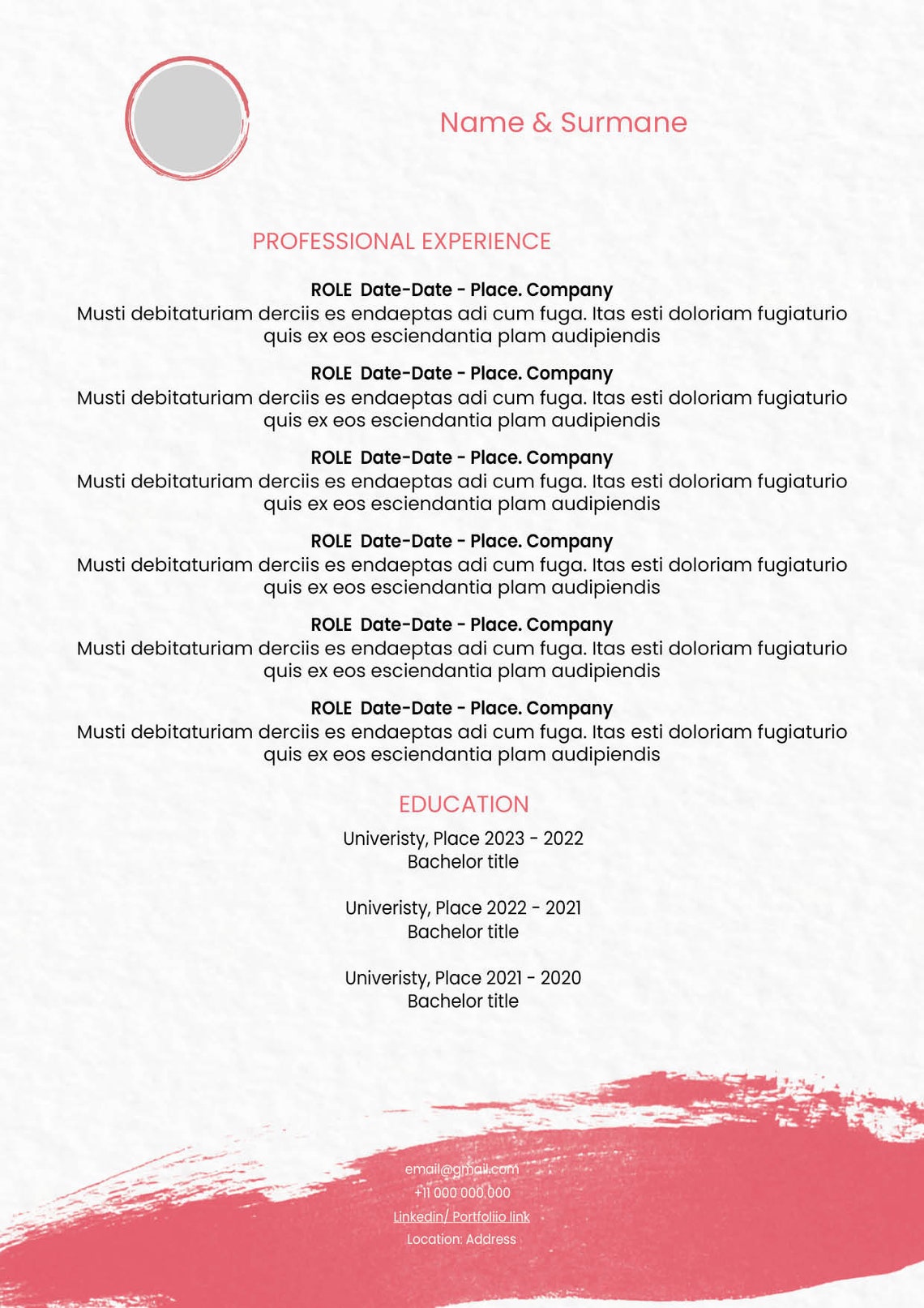 Cv Template for Creative Industry ( .pdf .idml .indd) Download ...
