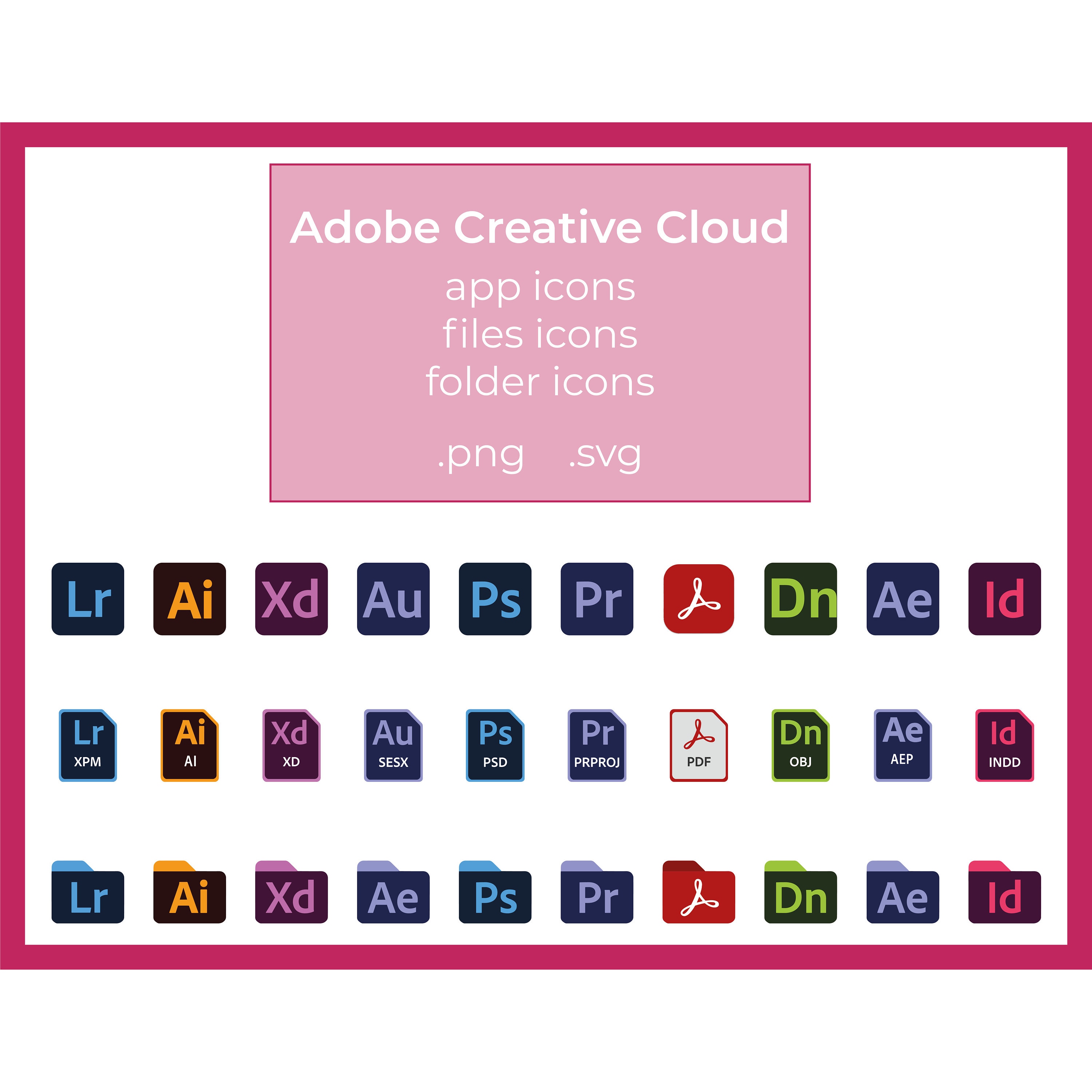 Adobe Creative Cloud Icons