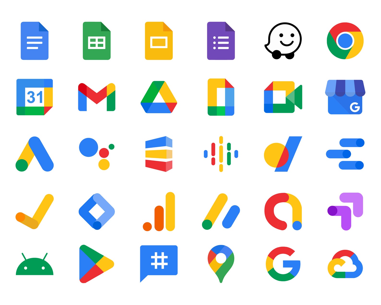 Google Icons Vector Svg and Png Icons Gmail Google Drive, Maps, Cloud ...
