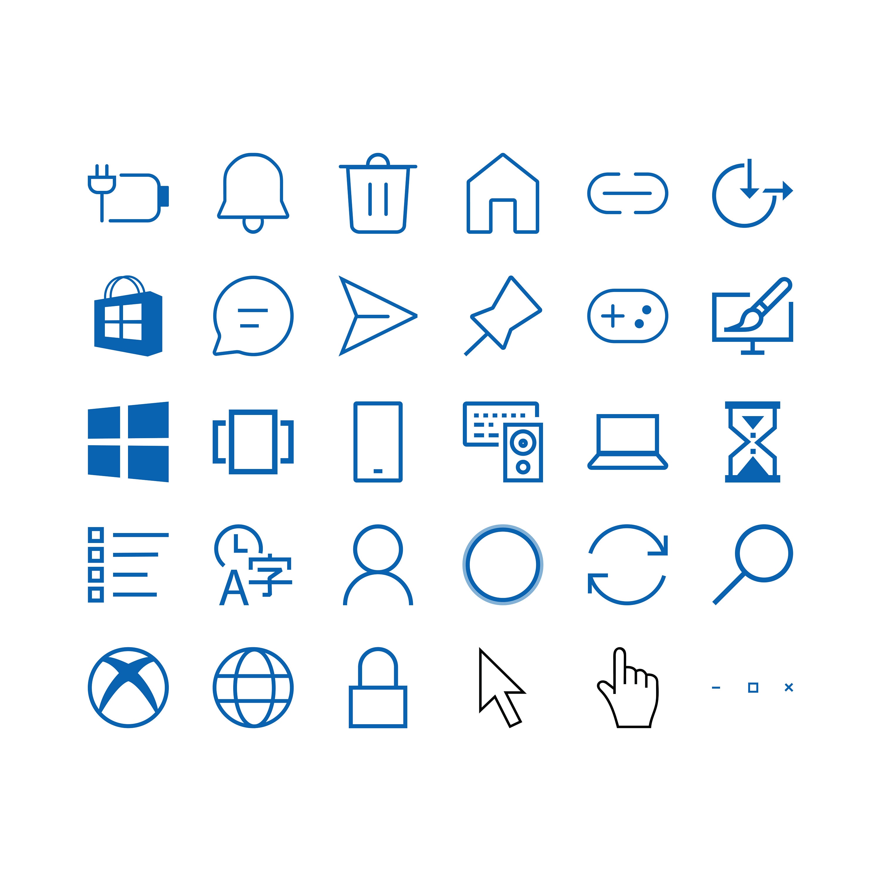 Icons From Windows User Interface UI Kit Vectorial Icon Pack. Modern ...