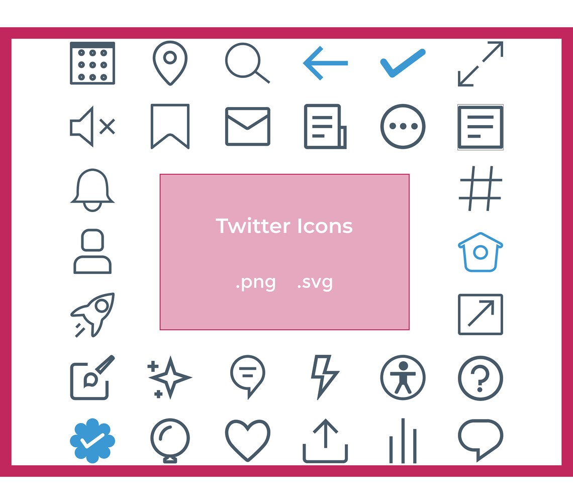 Twitter Social Media Vectorial Icons .svg Twitter Icons. Fully Editable ...