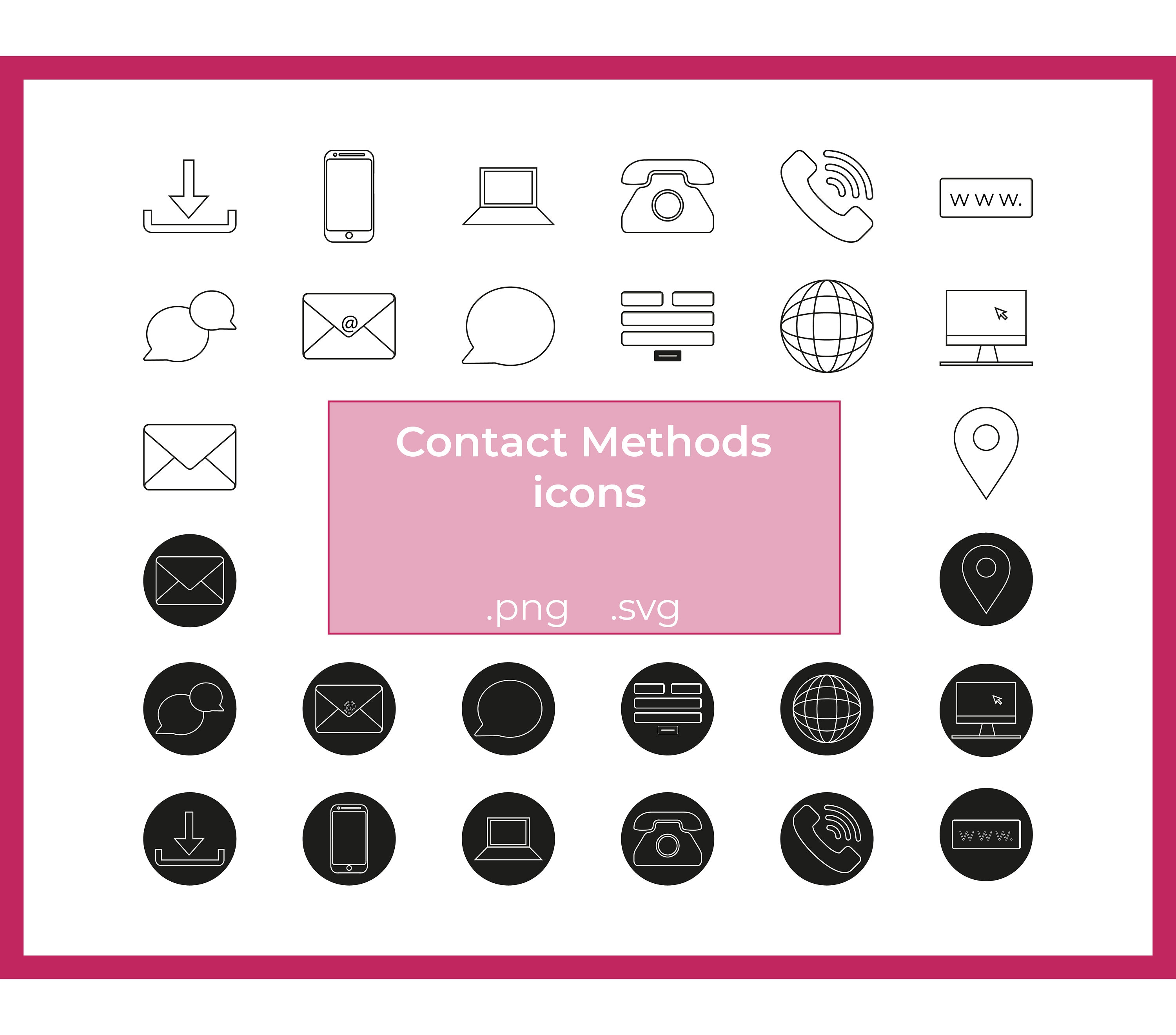 Vectorial Contact Icons for Websites Online Business .svg Icon Pack for ...