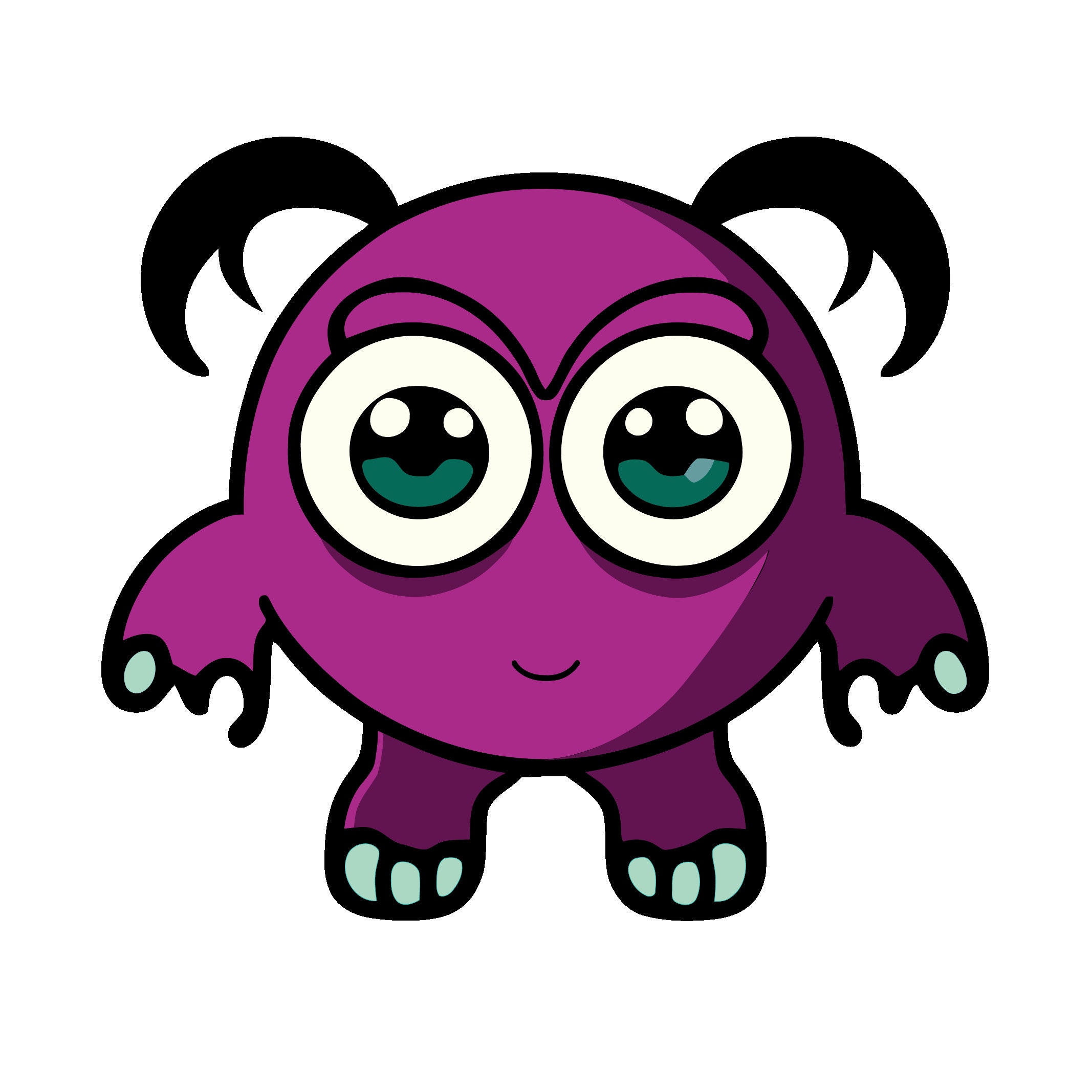 Creature Logo in Vector Format (svg Png Ai) Logo of Little Monster in ...