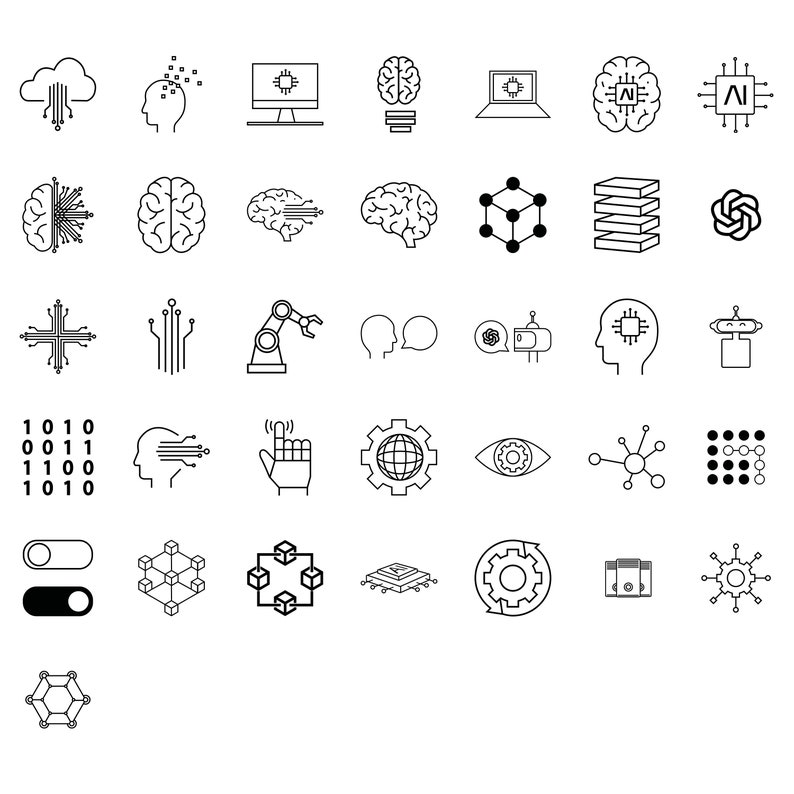 Artificial Intelligence Icon Vector AI Symbol Tools (.svg) Advanced ...