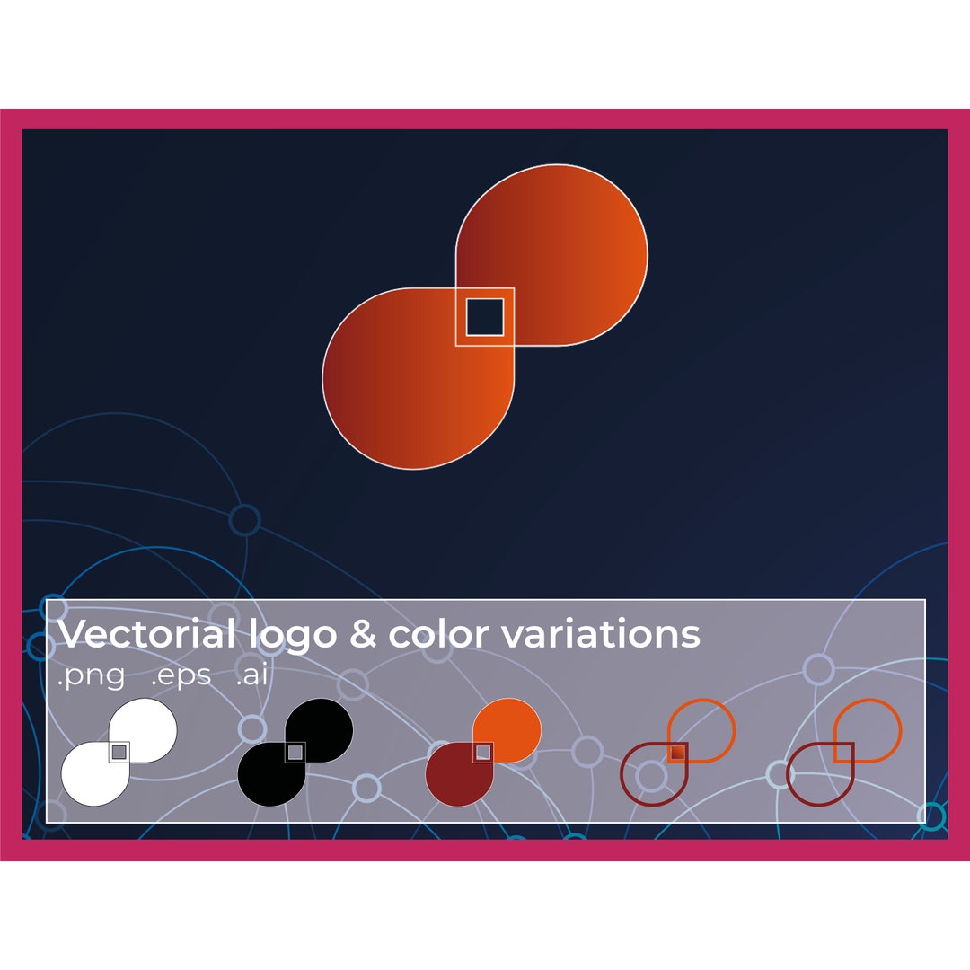Geometric Communication Logo Design: Overlapping Shapes (EPS, AI) - Etsy