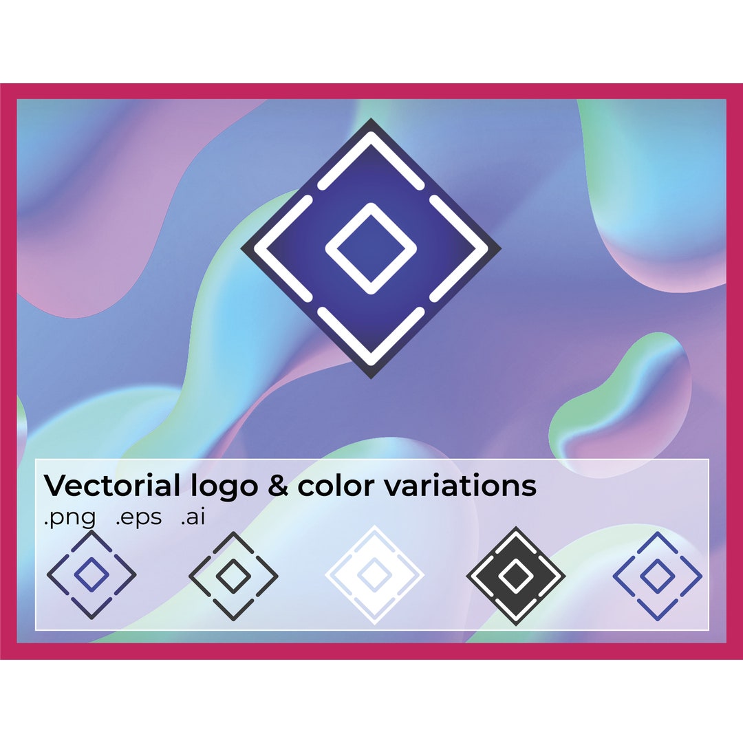 Vectorial Logo Design Entertainment Industry. Diamond Shaped Logo Tech ...